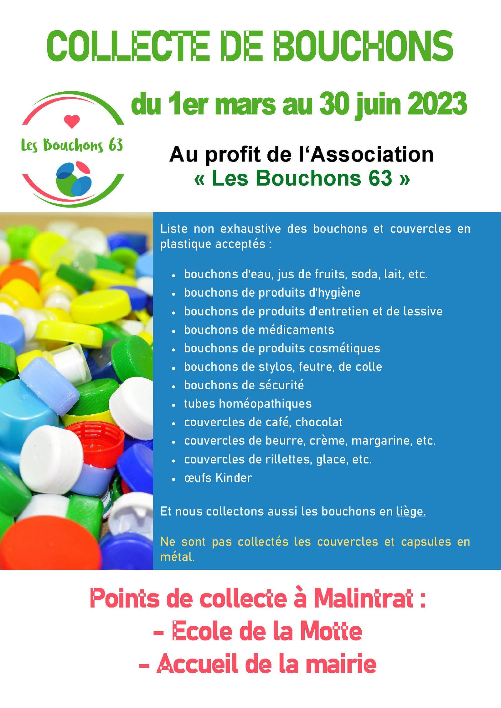 COLLECTE BOUCHONS